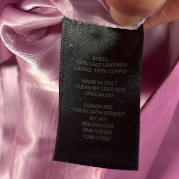 Coach | Dresses | Coach Pink Leather Dress | Poshmark